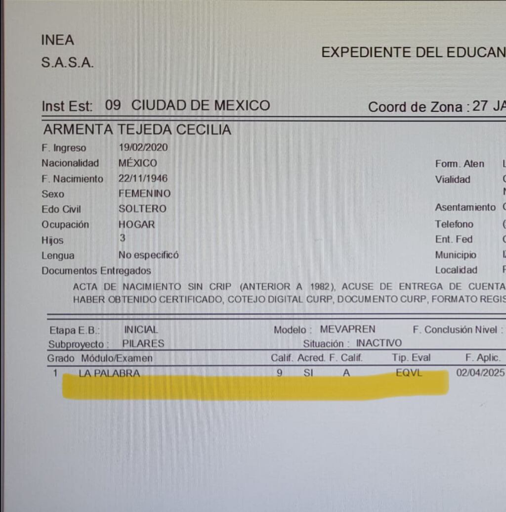 Alteran base de datos de alfabetización en el INEA; “subir números ...