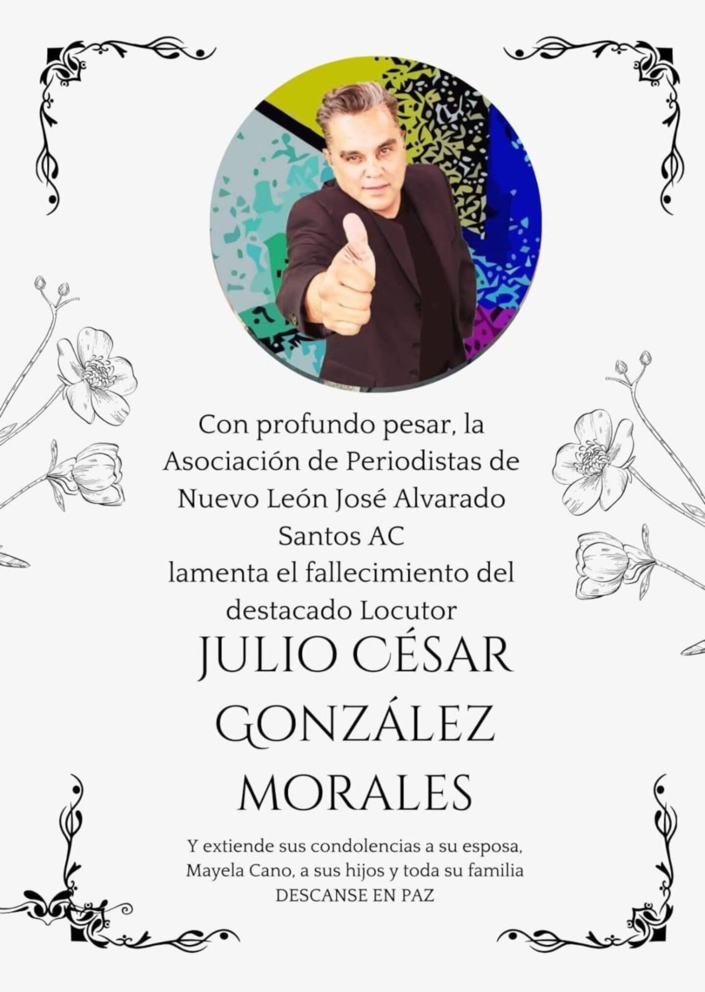 Fallece el locutor regiomontano Julio César González; darán último ...